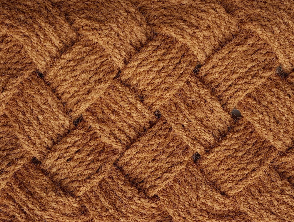 Hand Made Knotted Natural Rope Coir Lovers Knot Braided Door Mat ...
