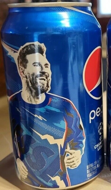Empty Can PEPSI Football Player MESSI UEFA Champions League 2022 ...