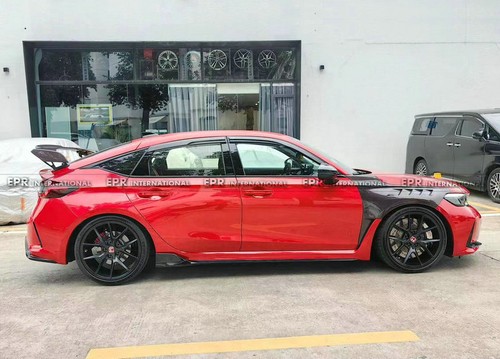 For Honda Civic FL5 Front Fender Mudguards Dry Red Carbon Fiber ...