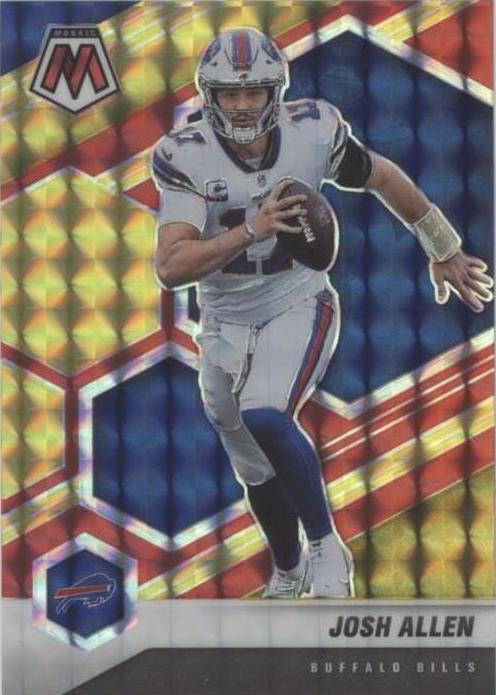 2021 Panini Mosaic - Josh Allen #26 Choice Fusion Red & Yellow Mosaic ...
