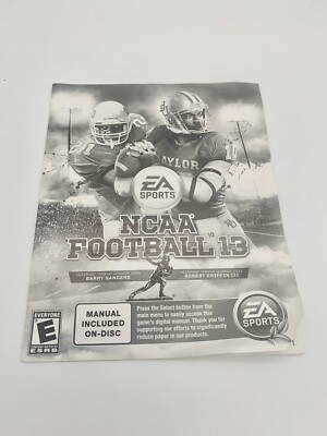 Ncaa Football 13 Ps3 PlayStation 3 Instruction Booklet Manual Only No ...