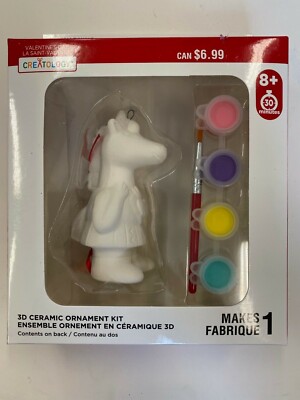 Creatology paint a ceramic Valentine's Day unicorn Kit ornament craft ...