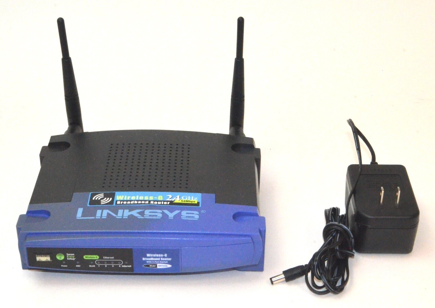 Linksys Wireless-G Broadband Router w/ 4 Port Switch *Used* WRT54GL, V ...