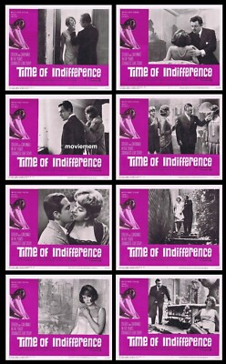 TIME OF INDIFFERENCE Original Lobby Card set Claudia Cardinale Rod ...