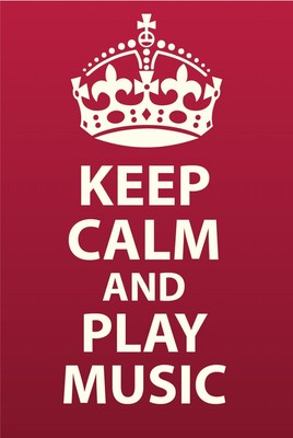 mrdeco Metall Schild 12x18cm Keep Calm and play Music Krone Deko ...