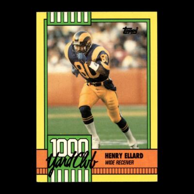 Henry Ellard 1990 Topps Los Angeles Rams #6 R329J 32 | eBay