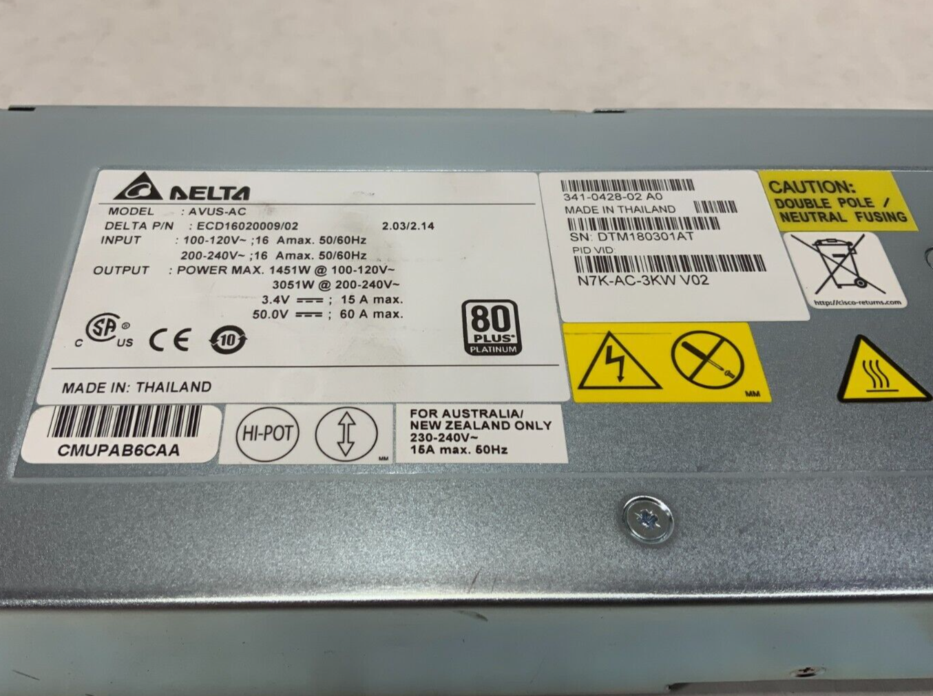 Cisco+N7K-AC-3KW+Power+Supply+Nexus+7000+N7K-C7004+MDS+9706+Delta+AVUS ...