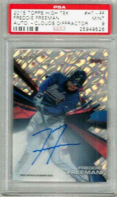 2015 Topps High Tek Freddie Freeman Auto - Clouds Diffractor PSA 9 | eBay