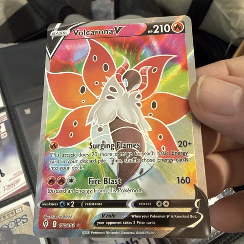 Pokemon Volcarona V Full Art Evolving Skies 170/203 T146 | eBay