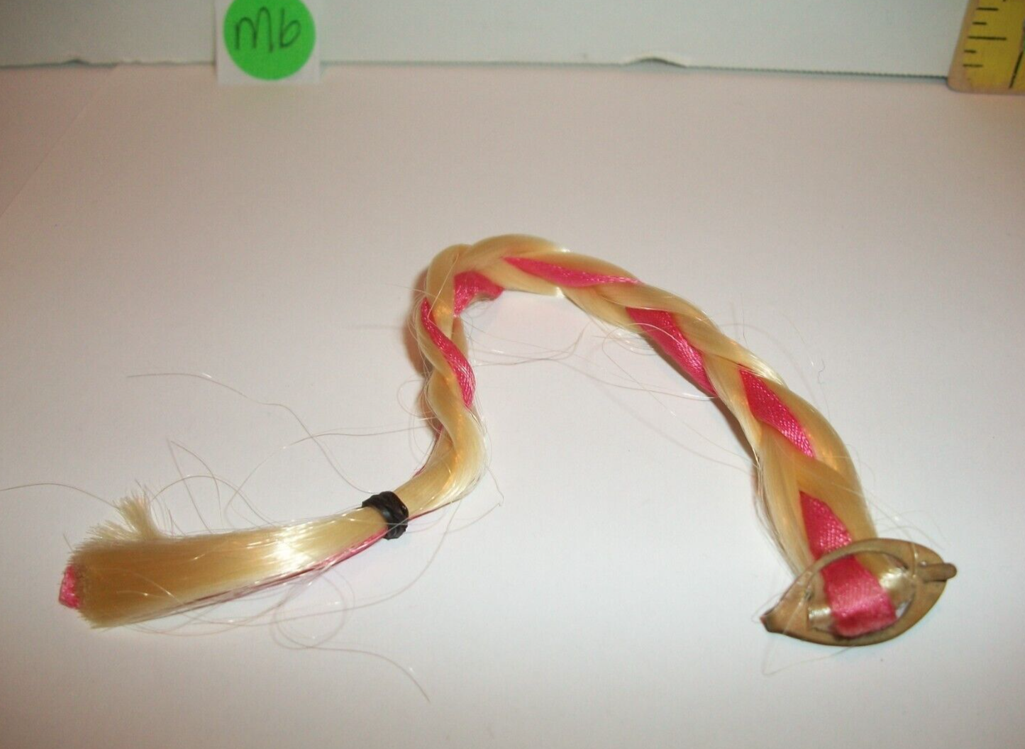 VINTAGE BARBIE FRANCIE FAIR HAIR ATTACHMENT BLONDE BRAID WITH RIBBON ...
