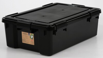 Under Bed Weathertight Airtight Black Plastic Damp Area 30 Litre Dry ...