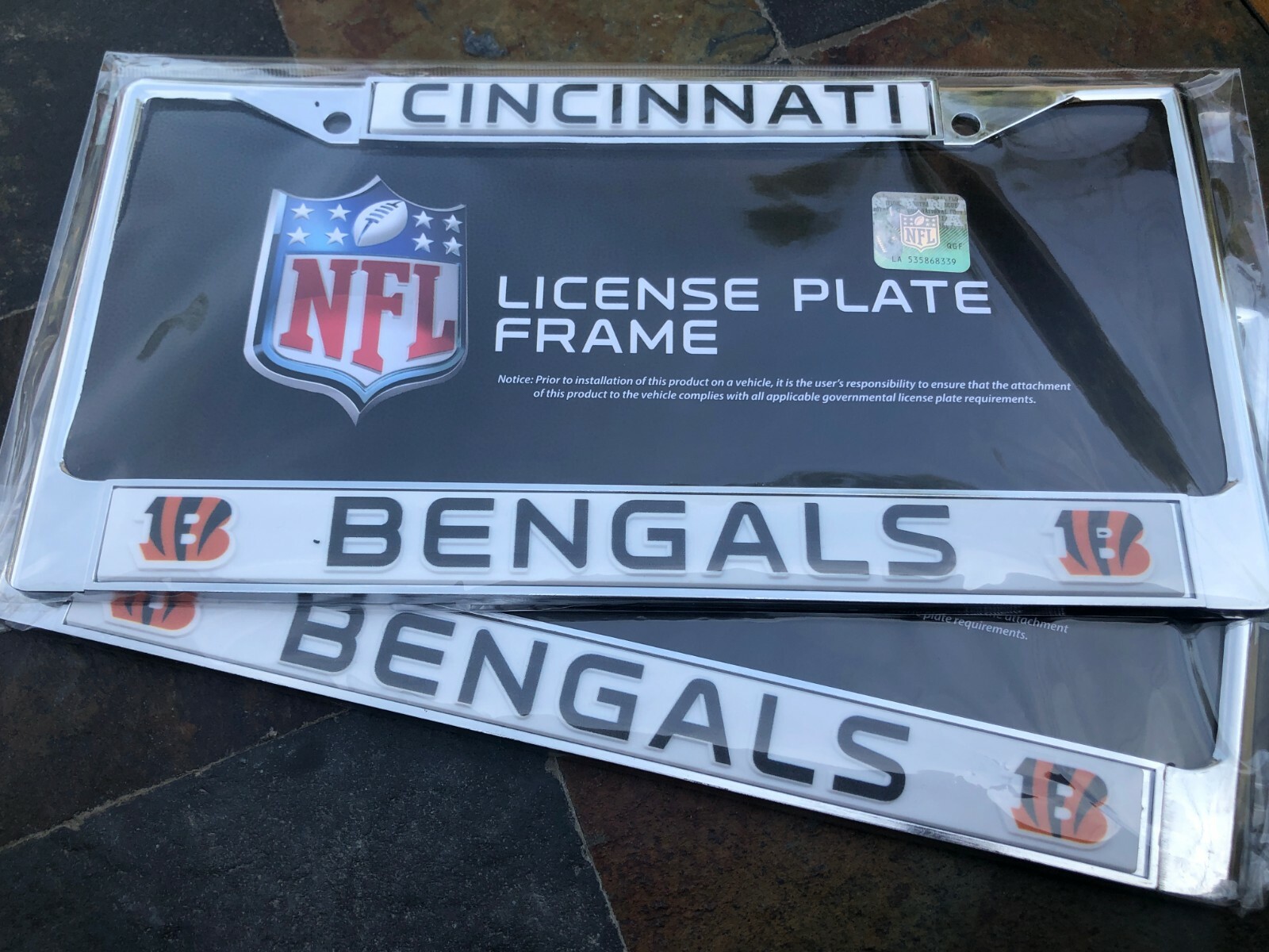 1 Cincinnati Bengals Chrome Auto License Plate Frame | eBay