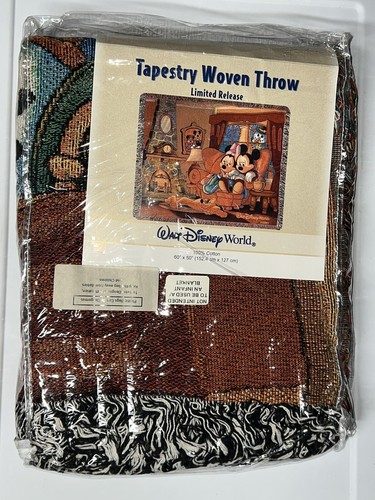 Mickey Minnie Mouse Disney Tapestry Woven Throw Blanket Walt Disney ...