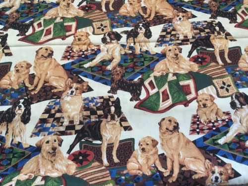 Whiskers And Paws S#C400 By Hoffman California 2 Yds Fabric Dogs ...