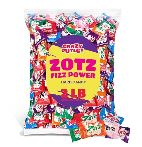Zotz Fizz Power Candy, Assorted Fruit Flavors, Bulk Pack 2 Pounds ...