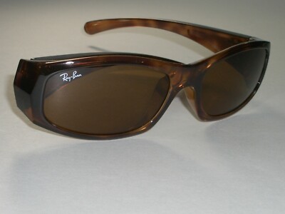 RAY BAN RB4093 SHINY TORTOISE B15 BROWN GLASS COLOR SPORT WRAP ...