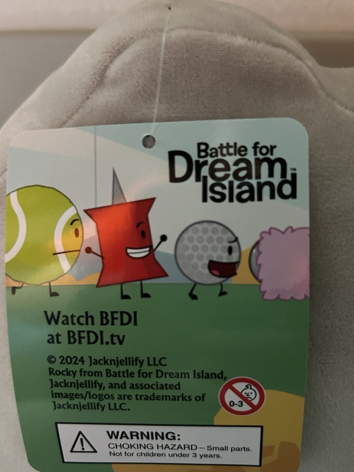 Rare! 2022 BFDI Rocky Plush In Mint Condition With Tag | eBay