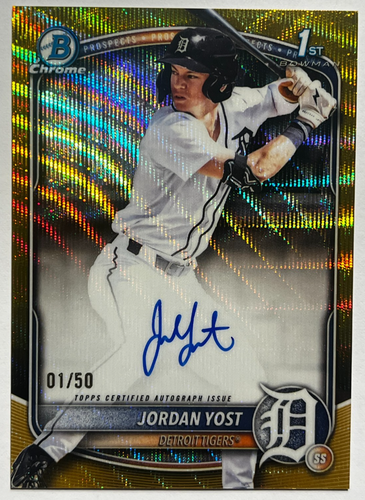 2025 Bowman Draft - Chrome Prospect Autographs Jordan Yost #CPA-JY Gold ...