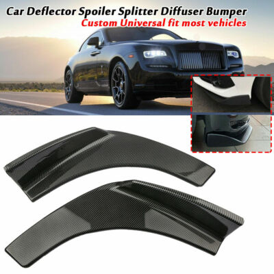 2Pcs Car Deflector Spoiler Splitter Diffuser Bumper Canard Lip Body ...