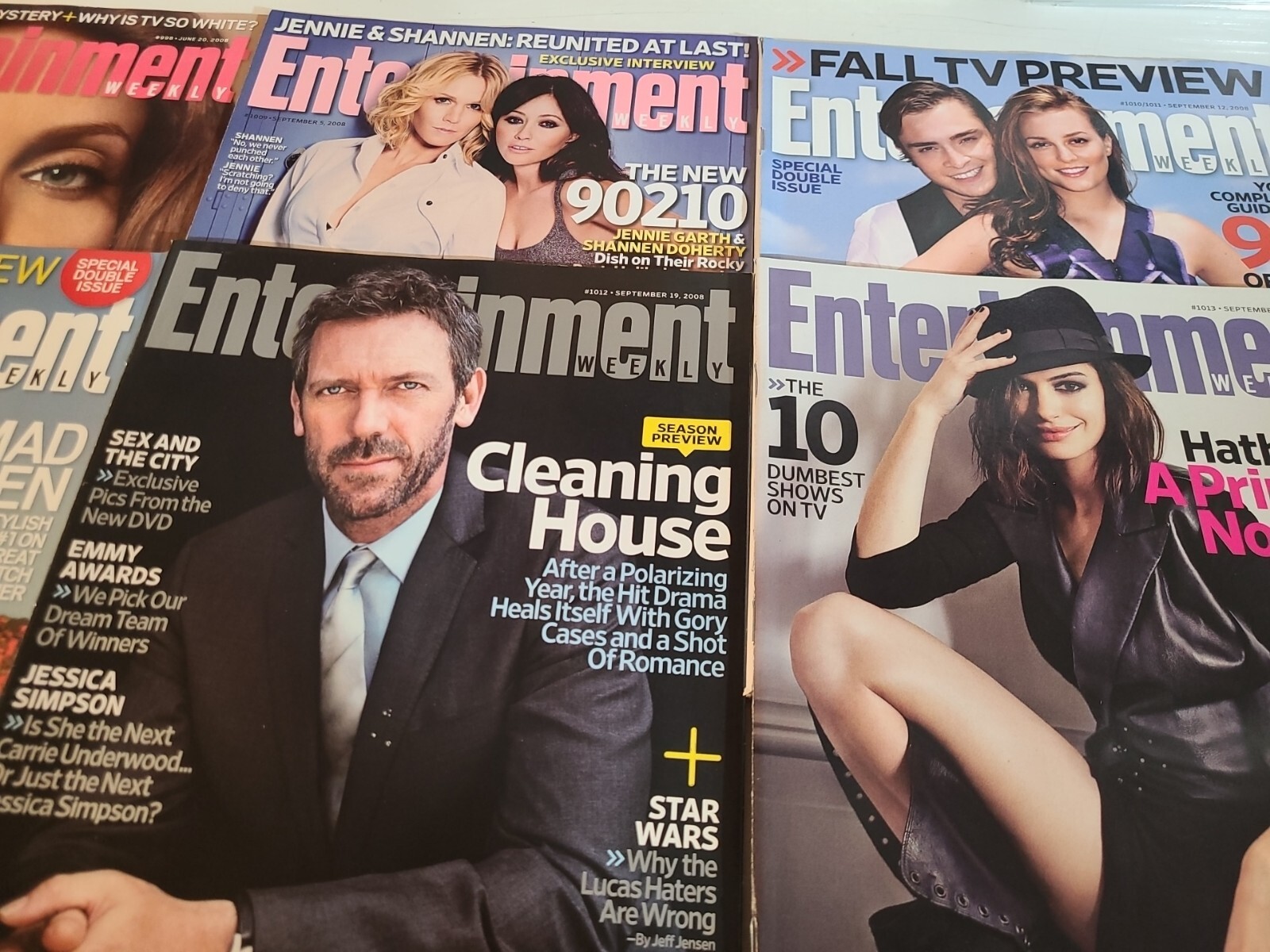 Lot of 17 ENTERTAINMENT WEEKLY Magazines (2008) HOUSE, Gossip Girl ...