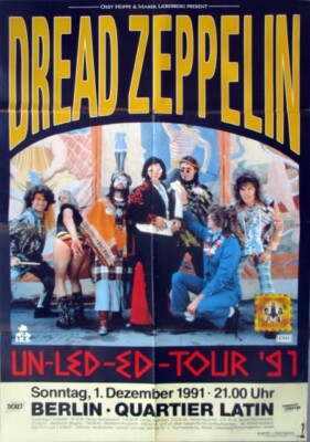 DREAD ZEPPELIN - 1991 - Live in Concert - Un Led Ed Tour - Poster ...