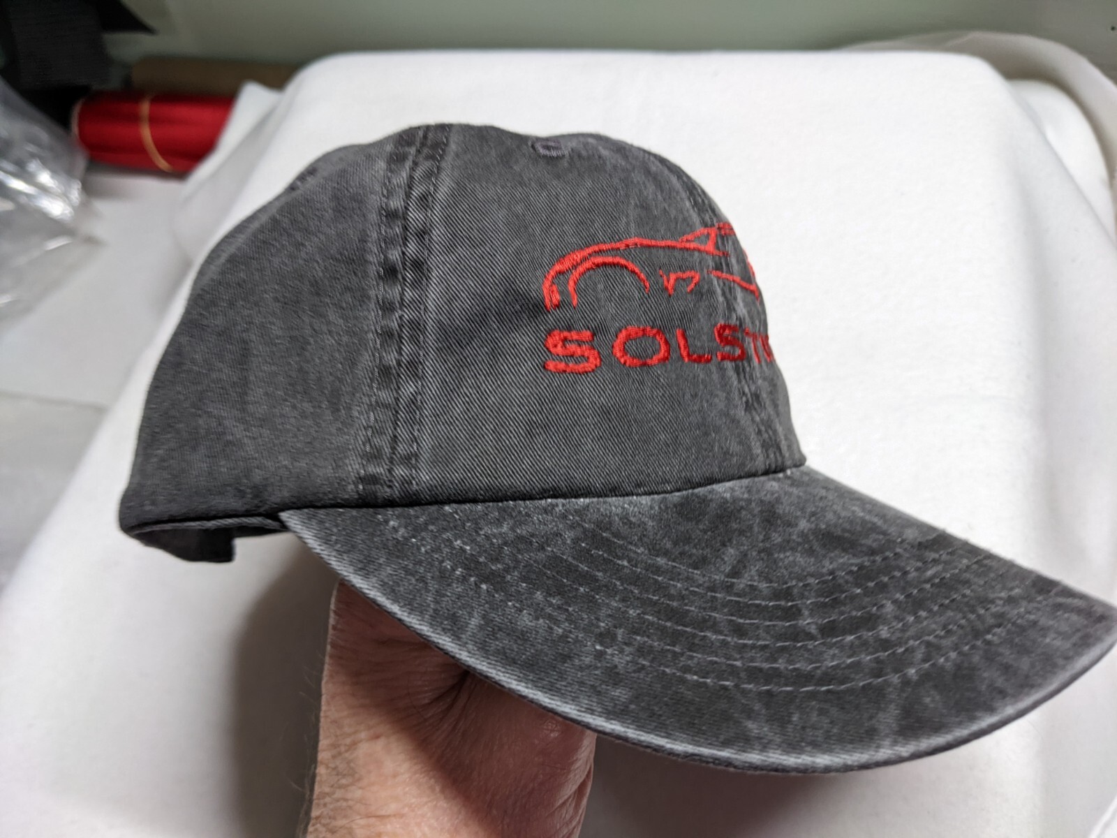 Pontiac Solstice Kappa Coupe Charcoal Hat Embroidered Red Port Author ...