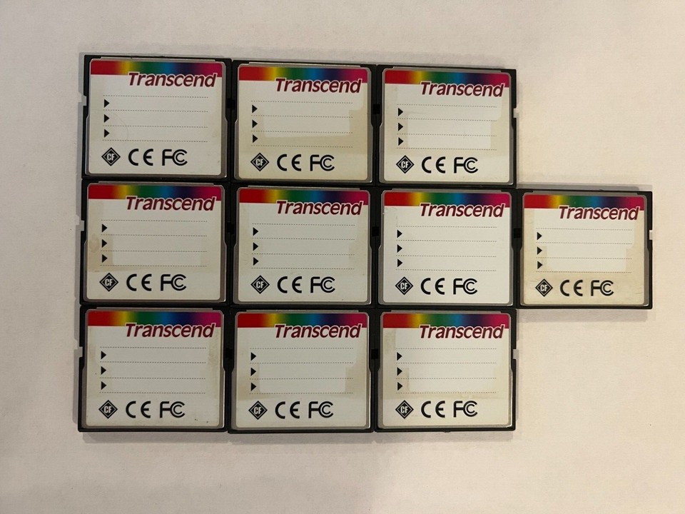 (QTY: 10)Transcend CompactFlash 4GB Industrial CF Card CF300 TS4GCF300 ...