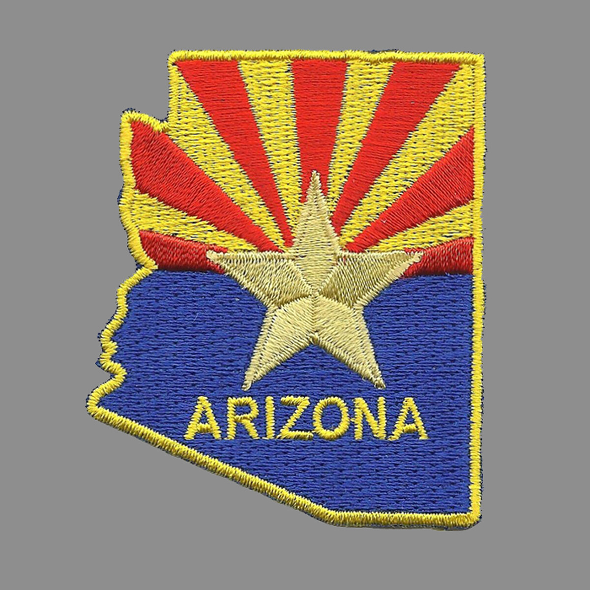 Arizona Patch AZ State Flag Badge Copper Star Cutout Shape Souvenir ...