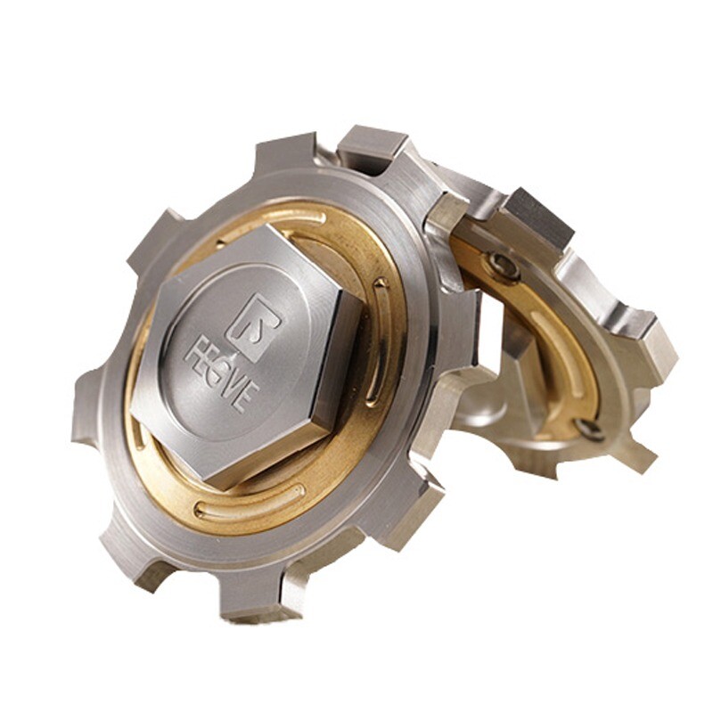 Titanium Brass Stainless Steel Fidget Spinner Kids Adult Fidget Toy EDC ...
