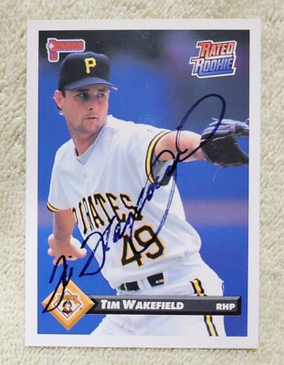 1992 Leaf Tim Wakefield Autographed Rookie Card | eBay