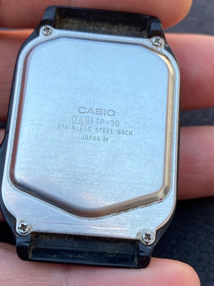 vintage watch casio FTP-30 flip top calculator databank for parts | eBay