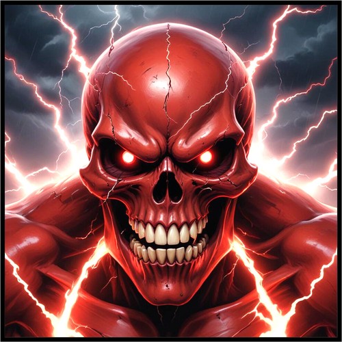 30 Custom Modern Red Evil Skull Art Personalized Address Labels | eBay