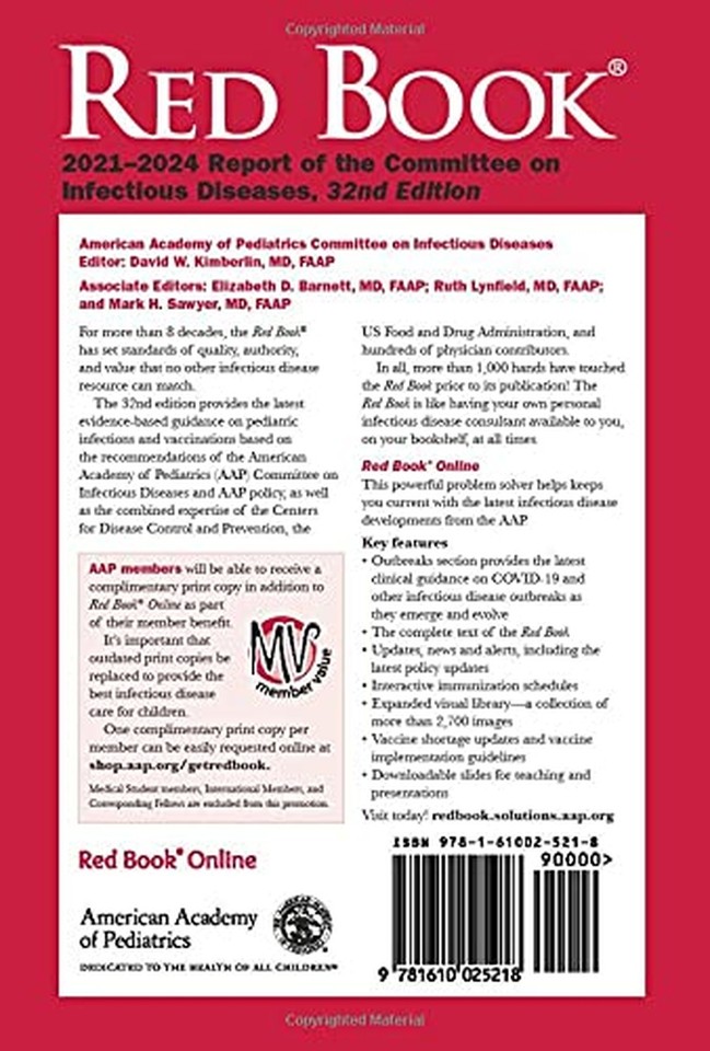 Red Book 2021: Report of the Committee on Infectious Diseases (Red Book ...