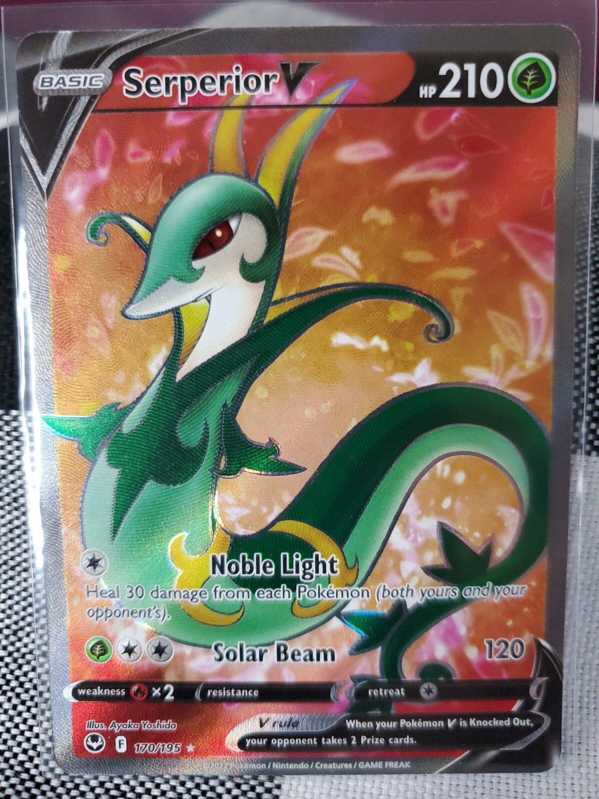 Serperior V 170/195 Full Art Ultra Rare Silver Tempest SWSH12 Pokemon ...
