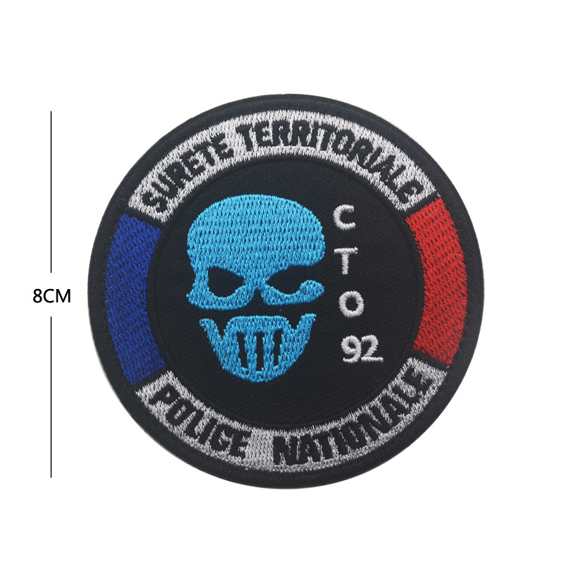 Embroidered France Flag GIGN CSI GIPN Hook Loop Patch Emblem Fastener ...