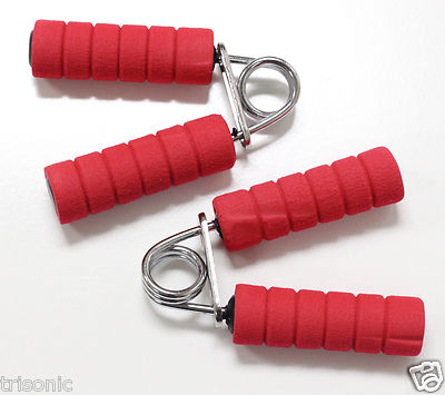 NEW 1-PAIR RED HAND GRIPS FOAM EXERCISE FITNESS STRONG STRENGTH ...