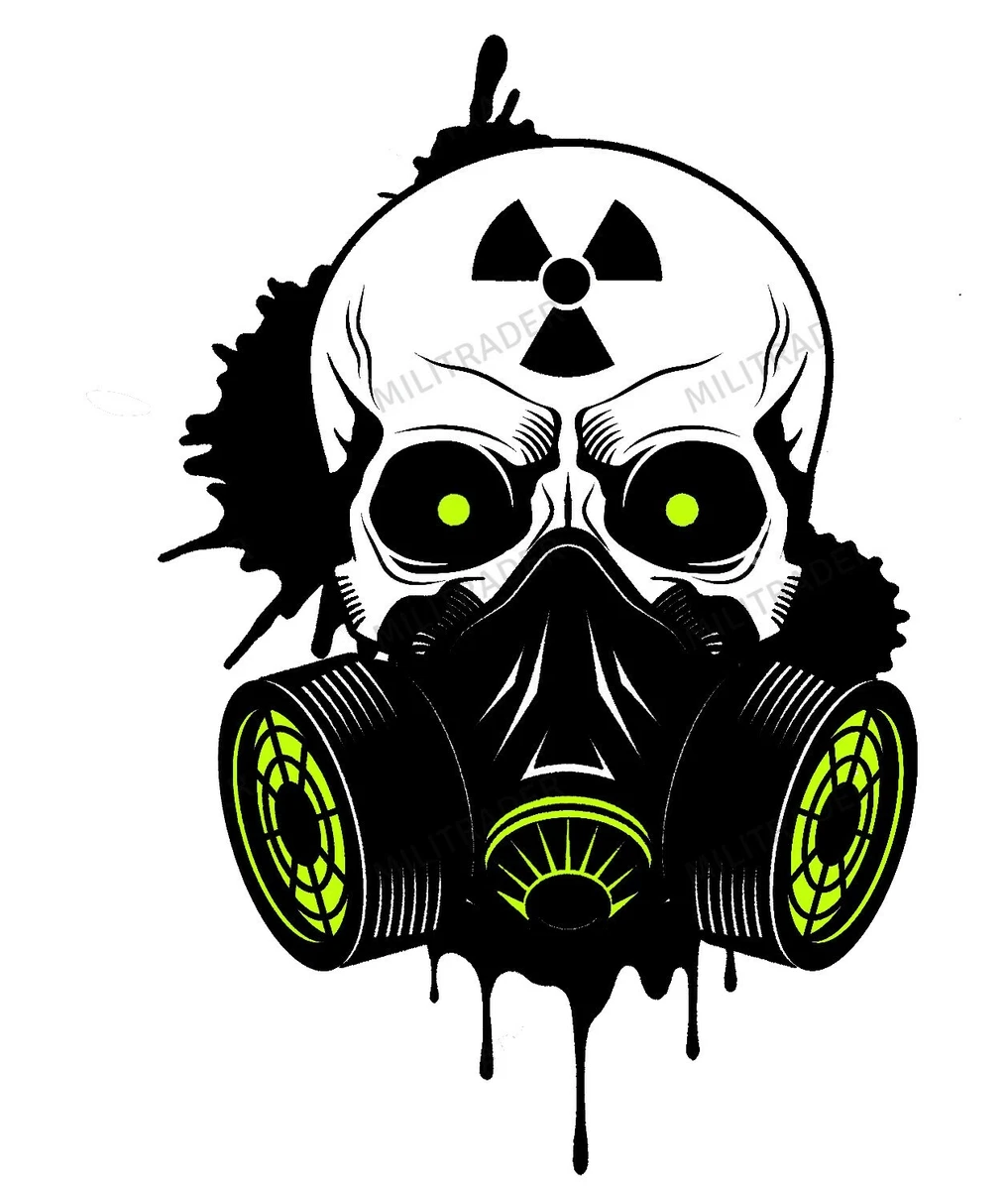 Skull Gas Mask Cartoon