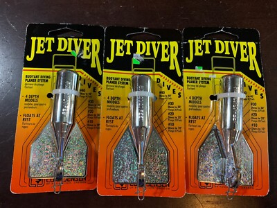 FISHING LURES 3.5" Silver Crush Jet Driver Sliding Diver 4 depth models ...
