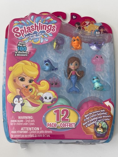 Splashlings Mermaid and Friends 12 Pack Atlantica Anchor Pufferfish ...