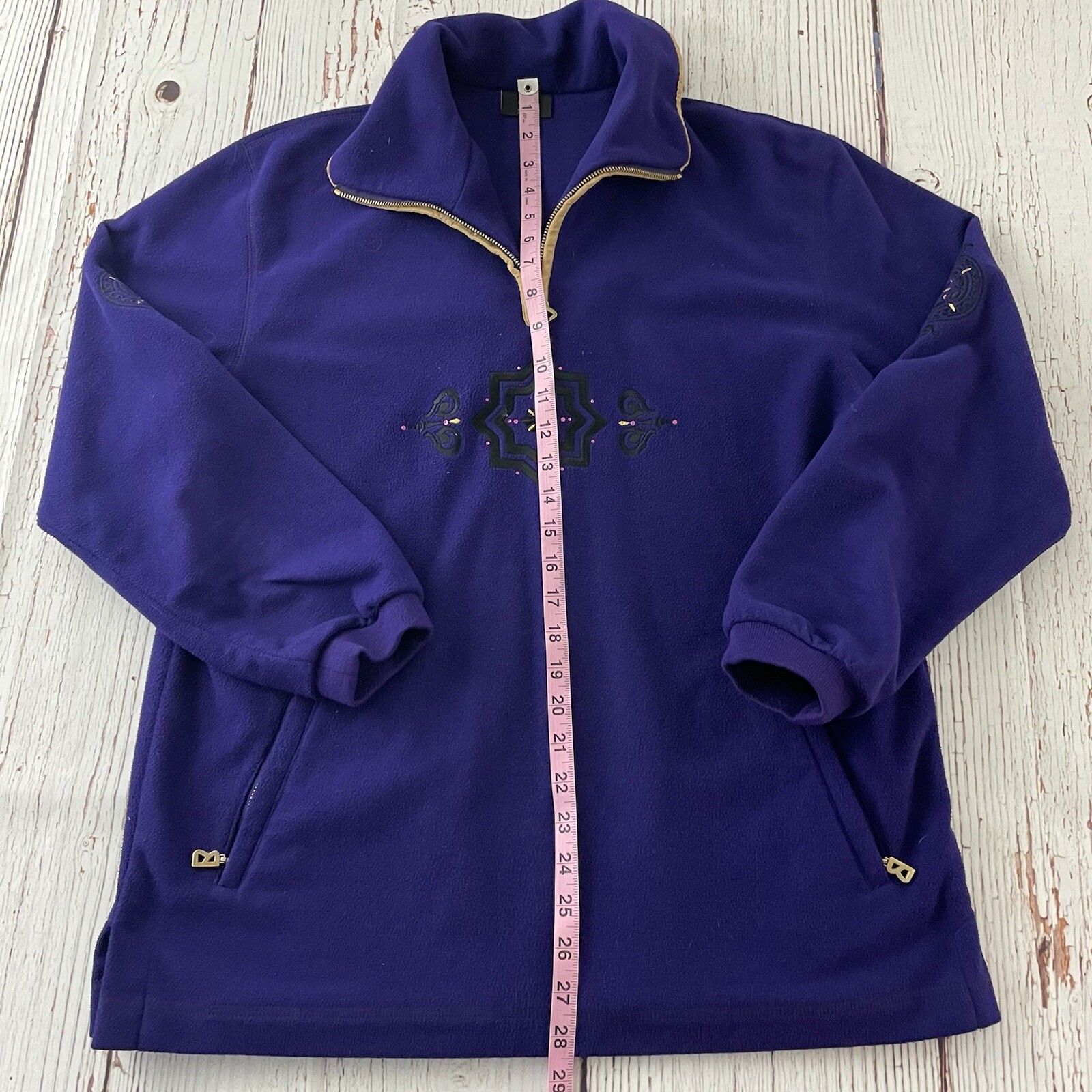 Bogner Pullover 1/4 Zip Embroidered Polyester Jacket Women's Medium ...