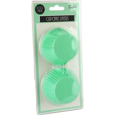 Mint Green Paper Baking Cups 48mm Cupcake Cases Bulk Pack of 100 Patty ...