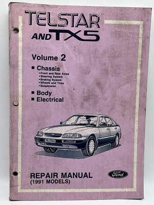 Ford Telstar & TX5 Repair Manual Car Auto 1991 models Volume 2 Engine ...