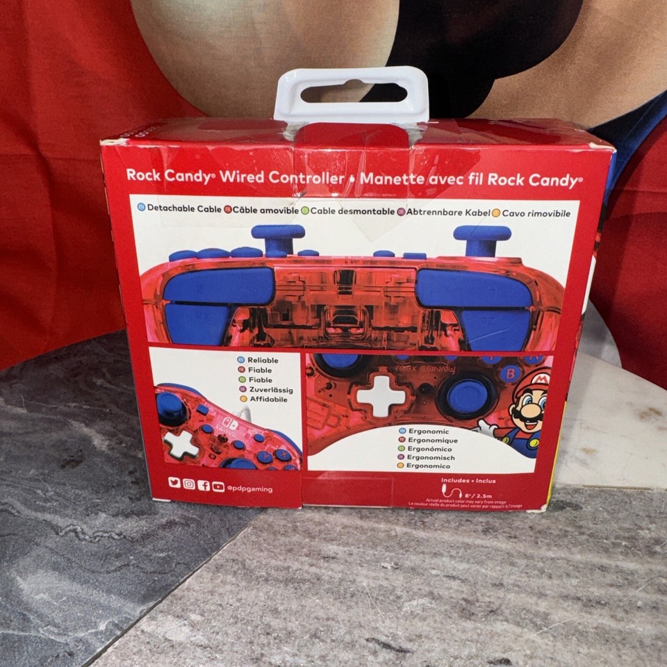 Rock Candy Wired Gaming Switch Controller Super Mario Red | eBay