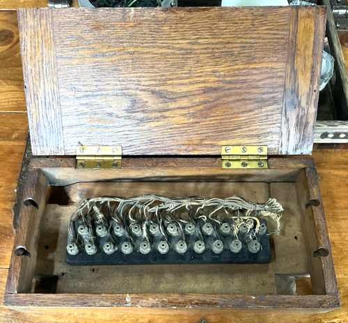 Antique Western Electric Terminal Block in Oak Wooden Case early ...