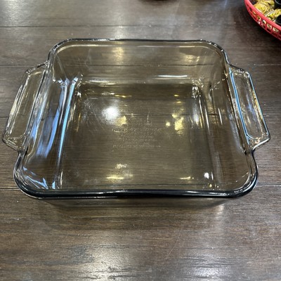 Vintage Anchor Ovenware Square Baking Dish 8x8 Amber Glass | eBay