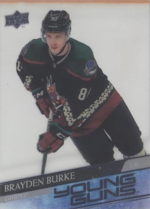 2020-21 Upper Deck - Young Guns Brayden Burke #499 Clear Cut (RC) for ...