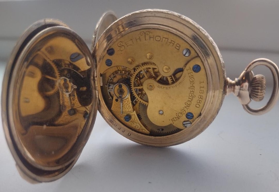 1893 Seth Thomas Pocket Watch, Grade:46, 6s, 7j, Gold Filled 5yr Case ...