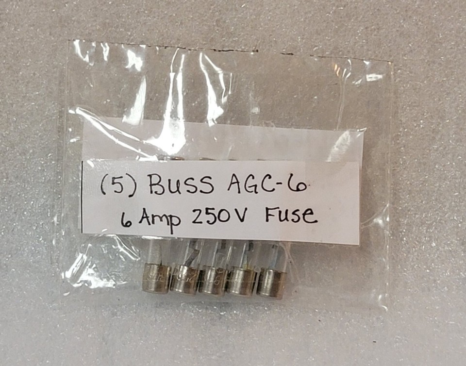 AGC-6 6 Amp 250 V Buss Fuses | eBay