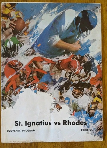 St. Ignatius High School Football 1969 Program Against Rhodes | eBay