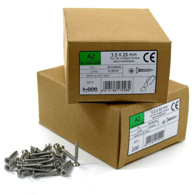 Stainless Steel Wood Screws | A2 Pozi Countersunk Self Tapping ...